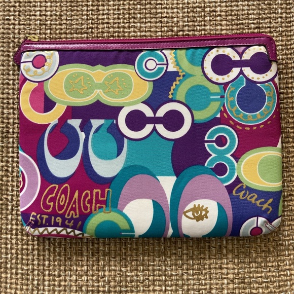 Coach | Bags | 22 Coach Poppy Pop C Graffiti Padded Sleeve | Poshmark